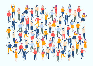 Communication people talk in group team work Vector Image