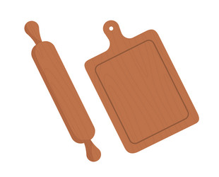 Kitchen rolling pin cartoon Royalty Free Vector Image
