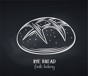Rye bread outline Royalty Free Vector Image - VectorStock