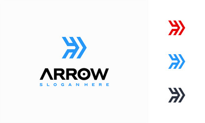 Simple arrow logo designs concept line fast Vector Image