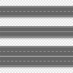 Straight roads seamless pattern background Vector Image