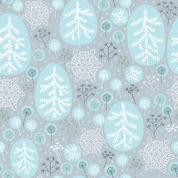 Winter forest seamless pattern Royalty Free Vector Image
