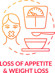 Appetite loss problem loop concept icon Royalty Free Vector