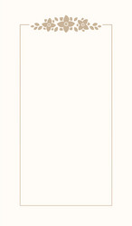 Floral botanical frame template rectangular Vector Image