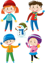 Winter Kids Clothes Vector Images (over 12,000)