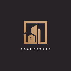 Real estate with modern creative logo design Vector Image