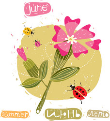 Summer banner blot with flowers Royalty Free Vector Image