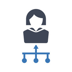 Business hierarchy icon Royalty Free Vector Image