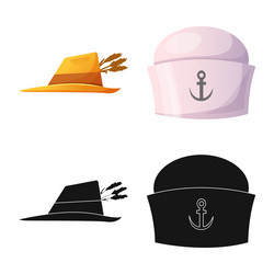 Headgear and cap logo Royalty Free Vector Image