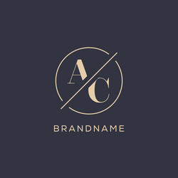 Ac initial wedding monogram logo Royalty Free Vector Image