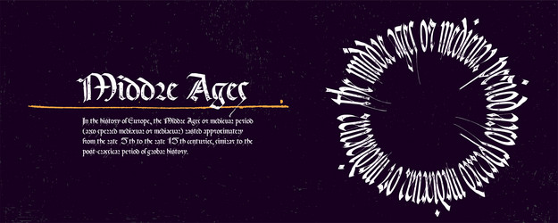 Medieval web banner with blackletter gothic Vector Image