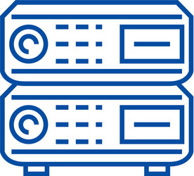 Wi fi router line icon concept flat Royalty Free Vector