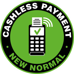 Cashless nfc payment technology symbol or sign Vector Image