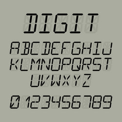 Analog countdown font flip numbers for time Vector Image