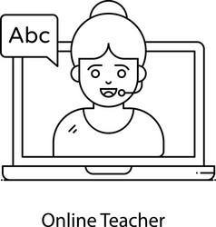 Online teacher Royalty Free Vector Image - VectorStock