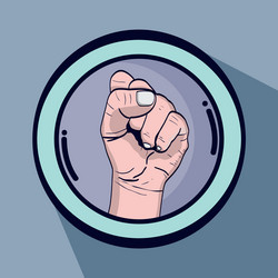 Hand revolution power Royalty Free Vector Image