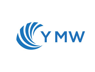 Ymw letter logo design on white background Vector Image