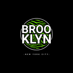 Brooklyn writing design suitable for screen Vector Image