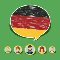 Concept of travel or studying german Royalty Free Vector