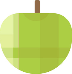 Apple fruit green color realistic icon Royalty Free Vector