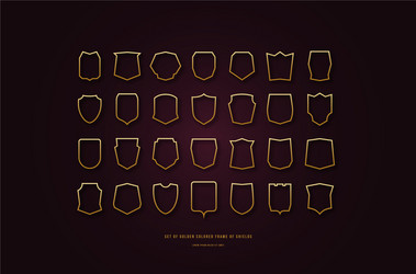 Set of shields various shapes - modern Royalty Free Vector