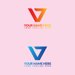 V letter logo or v text logo and v word logo Vector Image