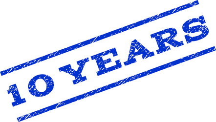 10 years watermark stamp Royalty Free Vector Image