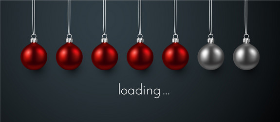Christmas loading poster with progress bar made Vector Image