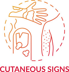 Cutaneous signs concept icon Royalty Free Vector Image