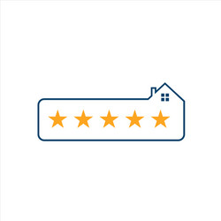 Premium quality five stars 5 star logo design Vector Image