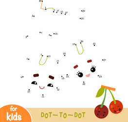 Dot to educational game and coloring book red Vector Image
