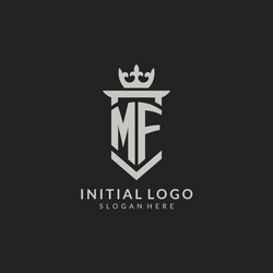 Ys logo monogram emblem style with crown shape Vector Image