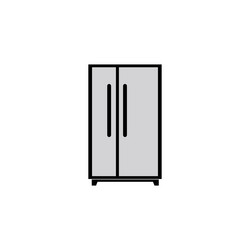 Refrigerator icon logo Royalty Free Vector Image