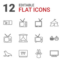 7 show icons Royalty Free Vector Image - VectorStock