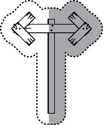 Direction Sign Silhouette Wood Vector Images (over 300)