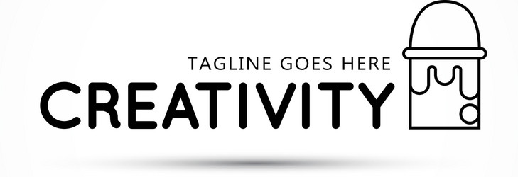 Art tools and materials for painting logo Vector Image