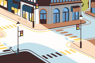 Street town cartoon Royalty Free Vector Image - VectorStock