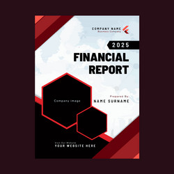 Company annual financial report design template Vector Image