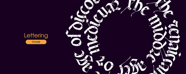 Medieval web banner with blackletter gothic Vector Image