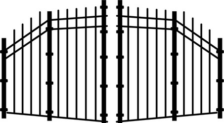 Open gate logo Royalty Free Vector Image - VectorStock