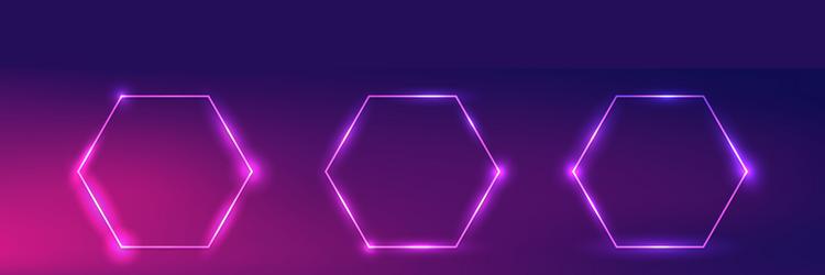 Neon Octagon Vector Images (over 440)