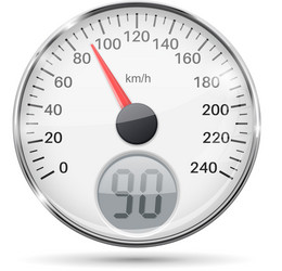 Retro speedometer gauge isolated on white Vector Image