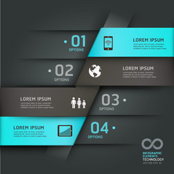 Technology infographics elements retro color Vector Image
