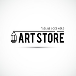 Art tools and materials for painting logo Vector Image