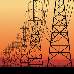 Electrical power lines Royalty Free Vector Image