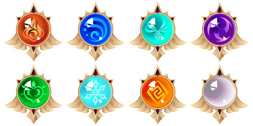 Genshin impact fatui vision all elements and empty