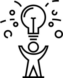 Great solution line icon concept sign outline Vector Image