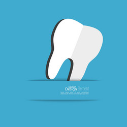 Human tooth technology teeth isolated polygonal Vector Image