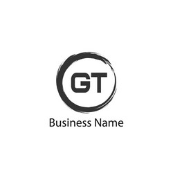 Initial letter gt logo template design Royalty Free Vector