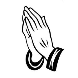 Prayer christian praying graphic Royalty Free Vector Image
